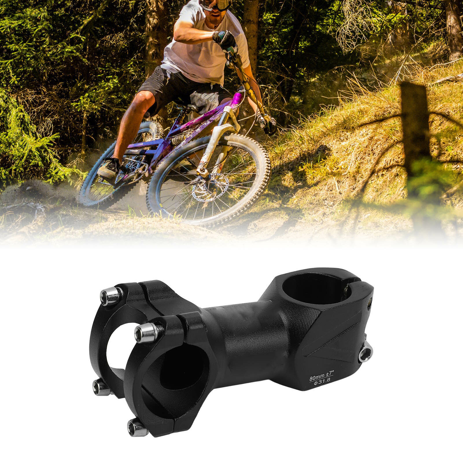 Короткий вынос руля из алюминиевого сплава, короткий вынос велосипеда для горных дорожных велосипедов, 31,8x80 мм