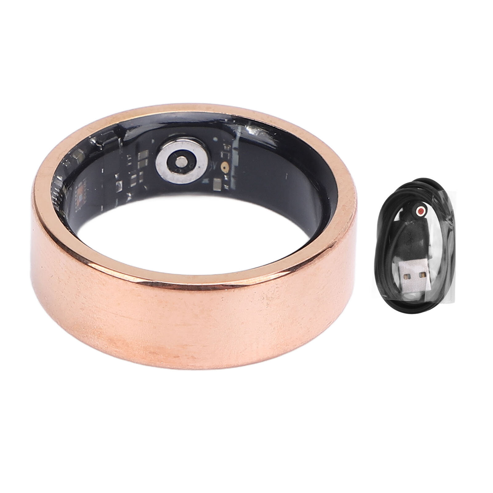 Умное кольцо Bluetooth 5.0, водонепроницаемость IP68, многофункциональный спортивный режим, фитнес-трекер из нержавеющей стали для повседневного использования, 11 золотых оттенков.