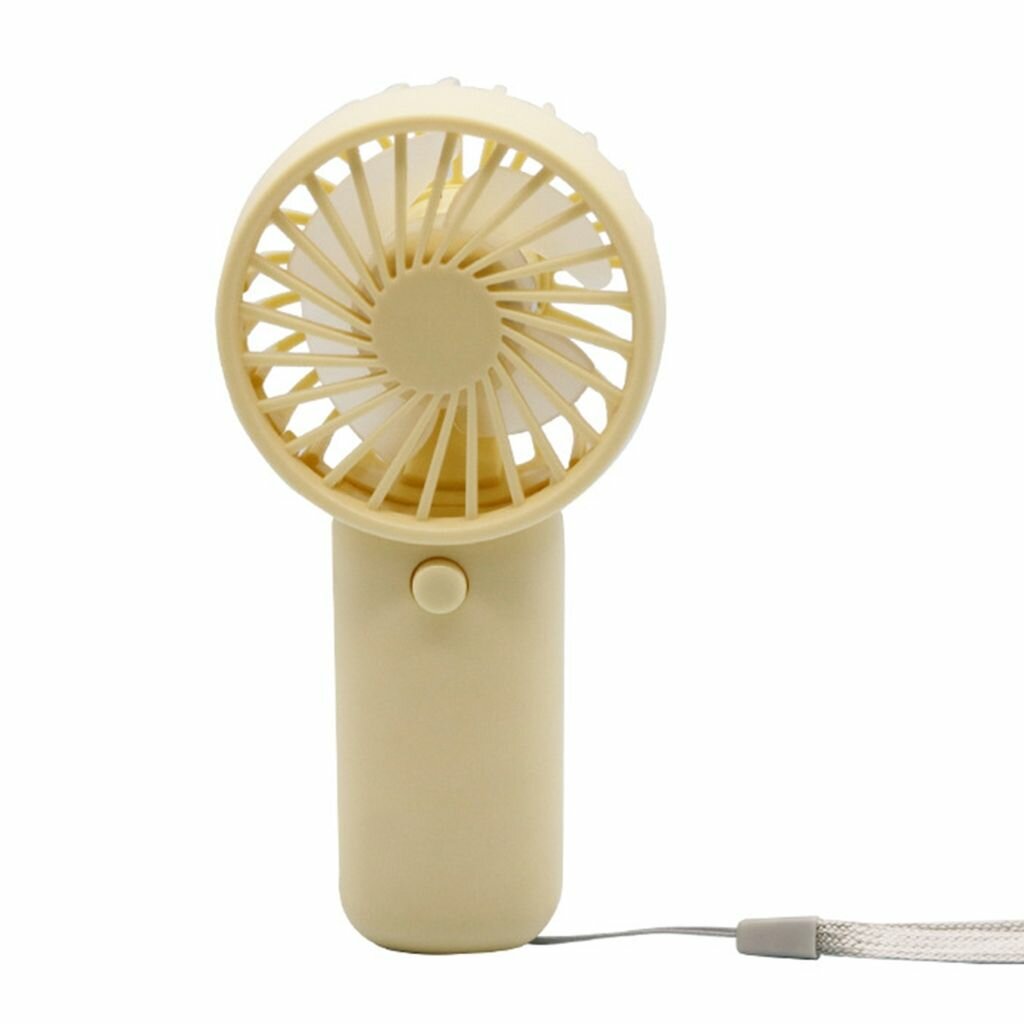 Портативный маленький вентилятор, сухая батарея, бесшумный мини-вентилятор-желтый