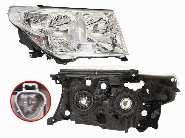 Фара Toyota Land Cruiser (J200) 07-12 (Справа/ Галоген/ под электрокорректор) Sat арт. ST-212-11M1R-LD-E