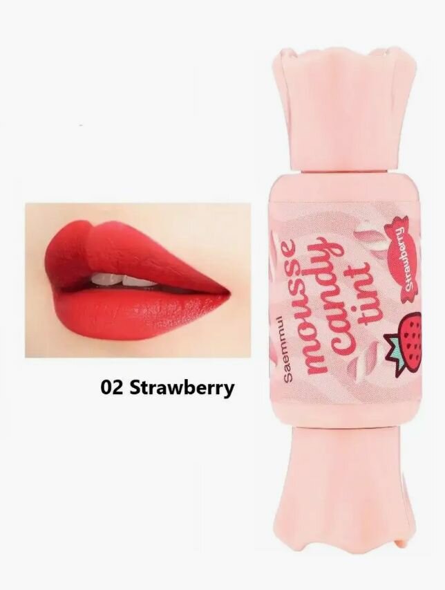The Saem Saemmul Mousse Candy Tint #02 Strawberry Mousse тинт для губ конфетка (8г.)