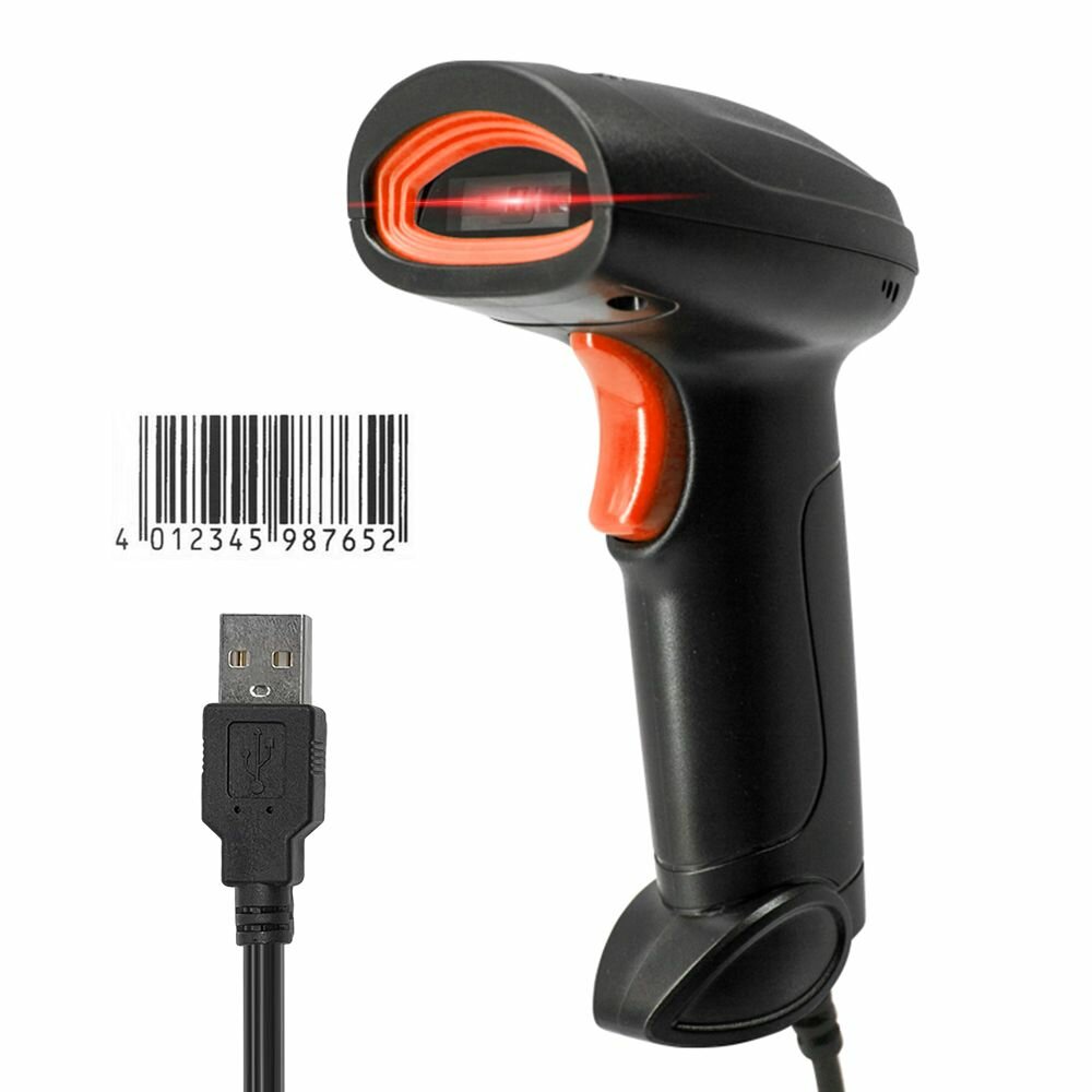 1D сканер штрих-кодов Проводное подключение USB Сканирующая головка CCD для