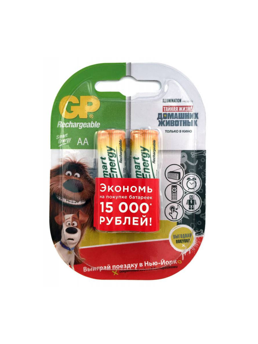 Аккумулятор GP Smart Energy 100AAHCSV AA NiMH 1000mAh (2шт)