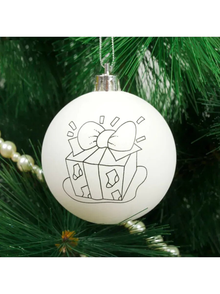 Набор для творчества раскраска новогодние украшения