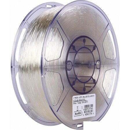 Пластик TPU, гибкий, 210-240 °C eSUN eTPU-95A 1.75 мм 1000 г (прозрачный)