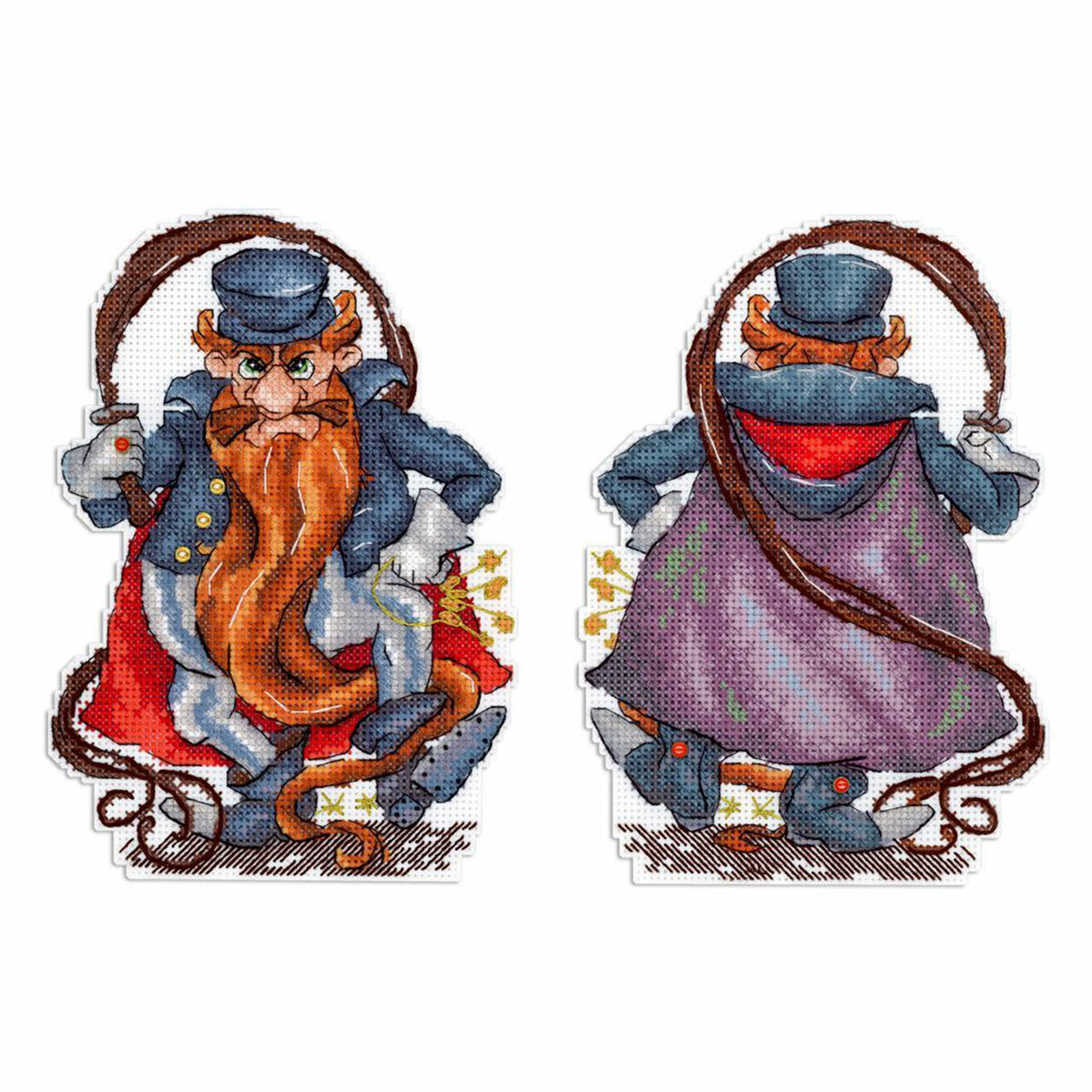 Набор для вышивания крестиком на пластиковой канве 'Карабас-Барабас' 18*13см, МП Студия, Р-1179