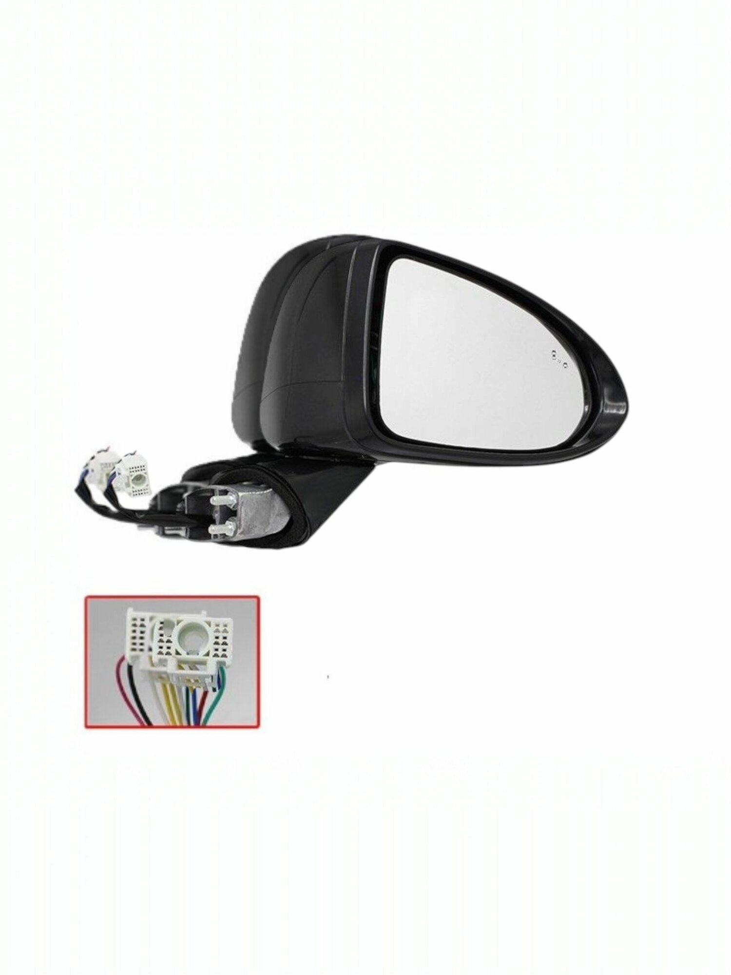 Зеркало боковое правое электрическое (с обогревом) Хендай Соната 19-23 (Hyundai Sonata) регулировка/повторитель поворота/складывание/слепая зона 10 контактов SAT