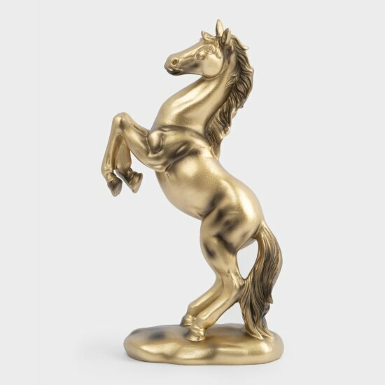 Статуэтка Anna Lafarg Horse Конь на дыбах 25 см, полирезин, золотистый (ANLAF-LY233047. hc)