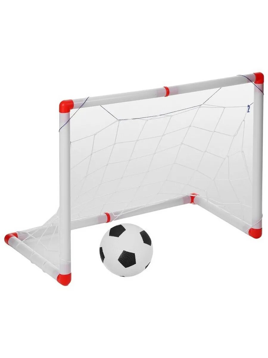Ворота футбольные сборные, 50х45х30 см, с сеткой и мячом