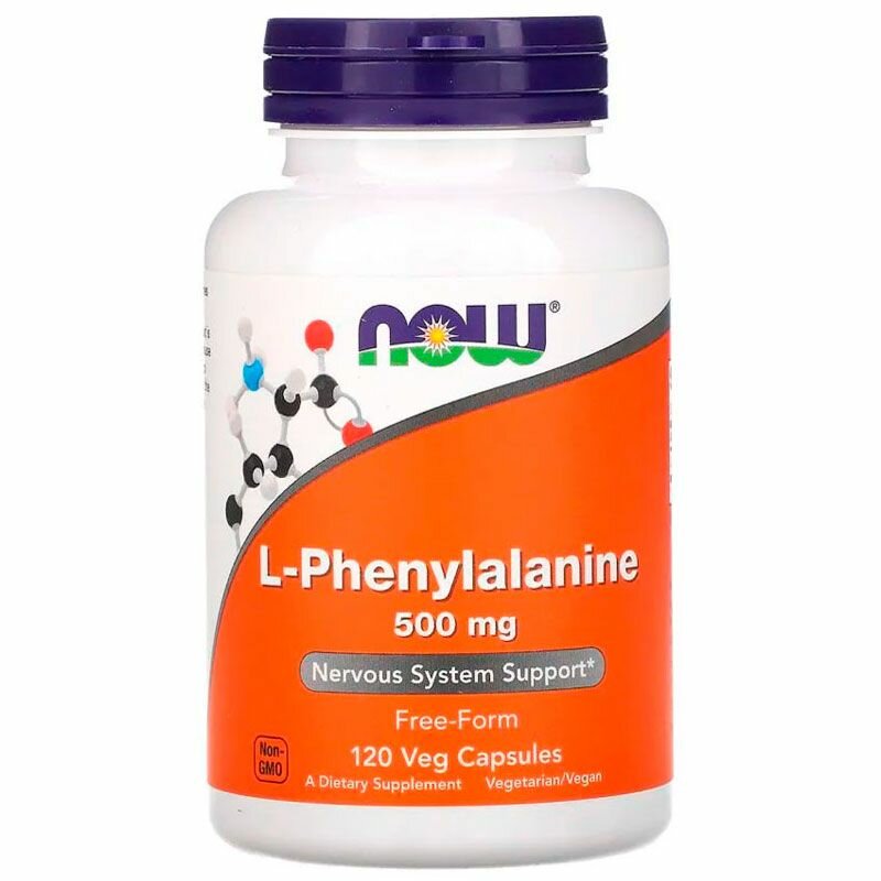 Аминокислоты и BCAA NOW L-Phenylalanine 500 мг. (120 капс.)