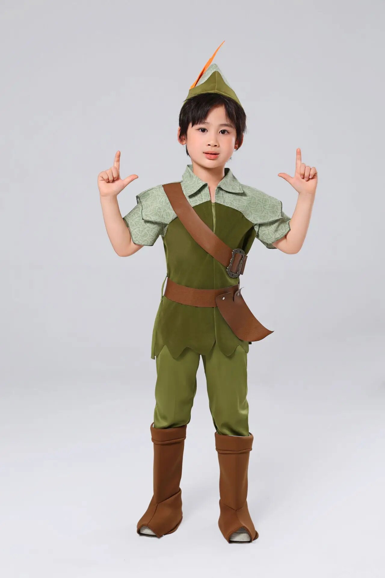 Детский костюм Питера Пэна, костюм Питера Пэна для мальчиков и девочек, Детский костюм на Хэллоуин