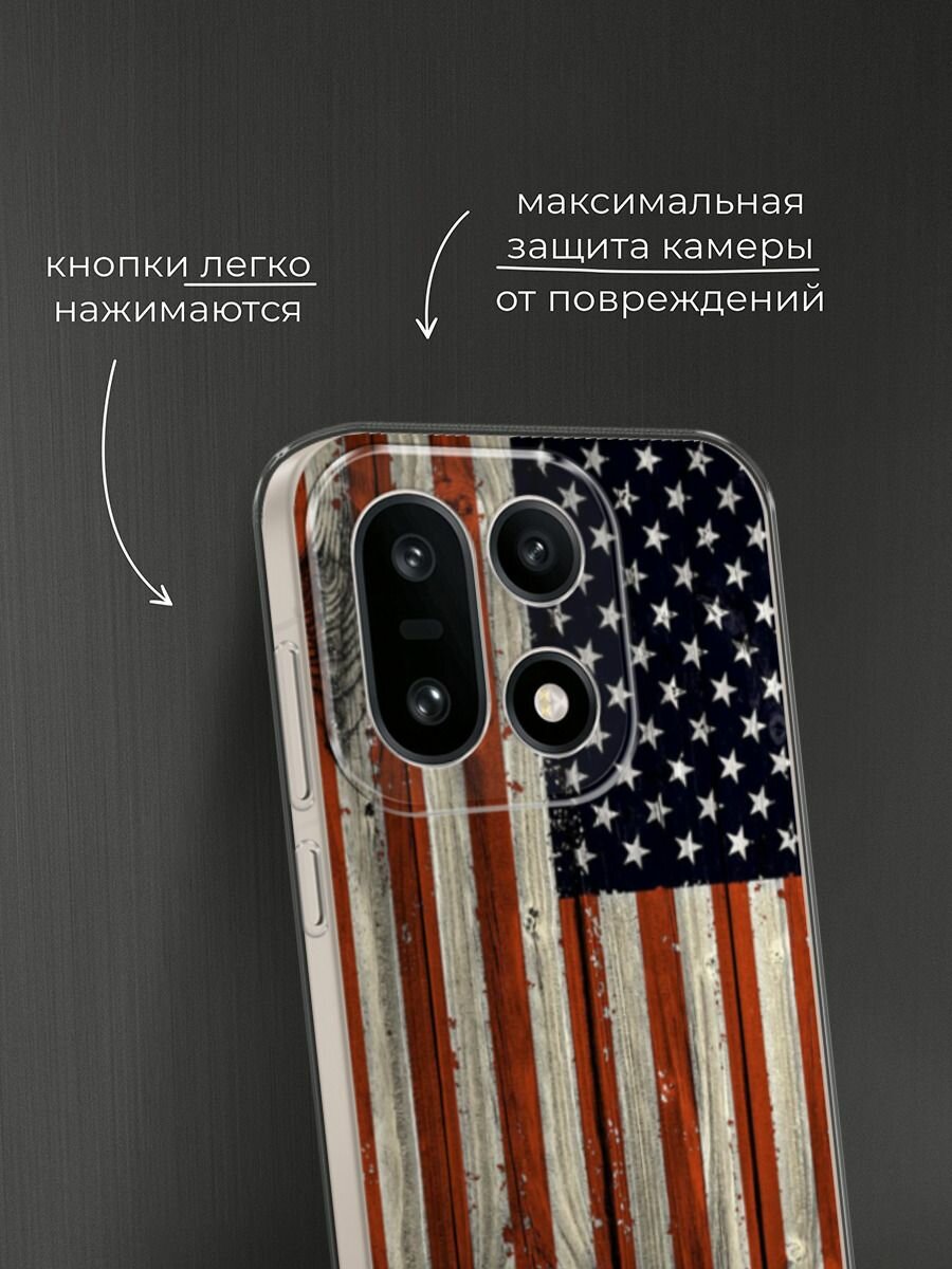 Силиконовый чехол на OnePlus 15 / Ван Плас 15 с принтом США — фото 1