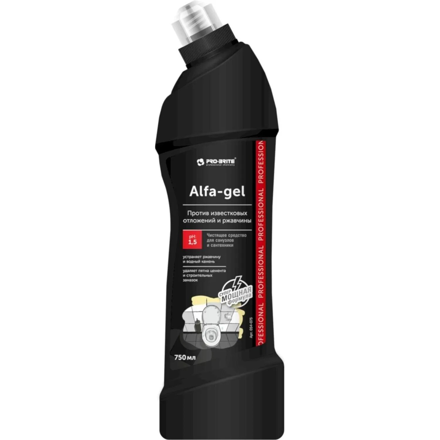 Профхим сантех кисл д/удален налета-ржавч Pro-Brite/ALFA GEL(054-075),0.75л