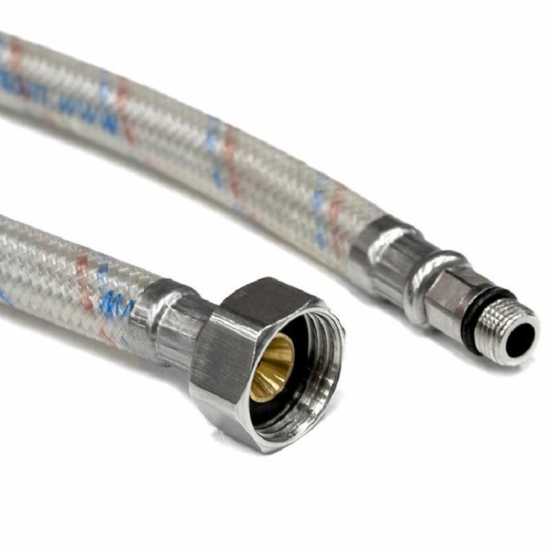 Подводка гибкая для смесителя 1/2"-М10 100см, профсан с полимерным покрытием