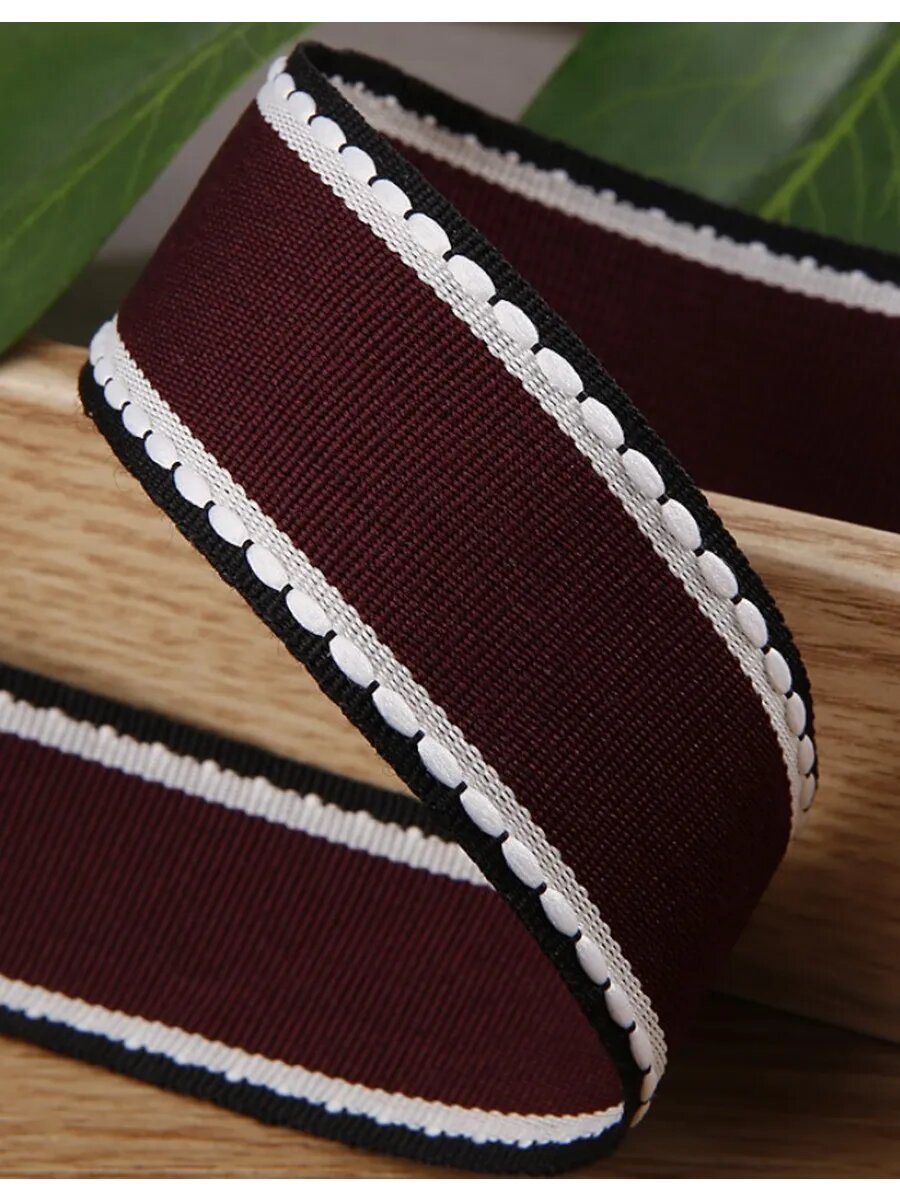 Лента тканевая с декоративным краем Premium 1см (5м)