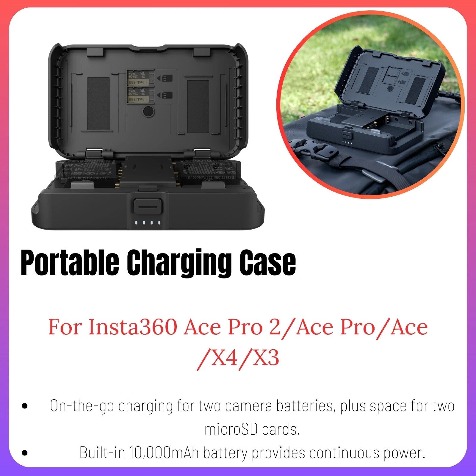 Портативный зарядный кейс Insta360 Ace Pro 2 Power Bank