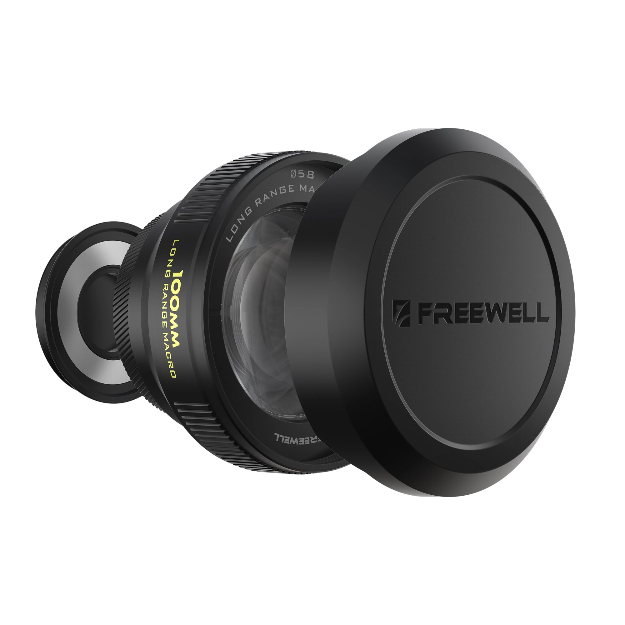 Макрообъектив Freewell 100 мм с увеличением 3,4x и рабочим расстоянием 60 мм для крепления на смартфон 17 мм (для кейса и крепления)