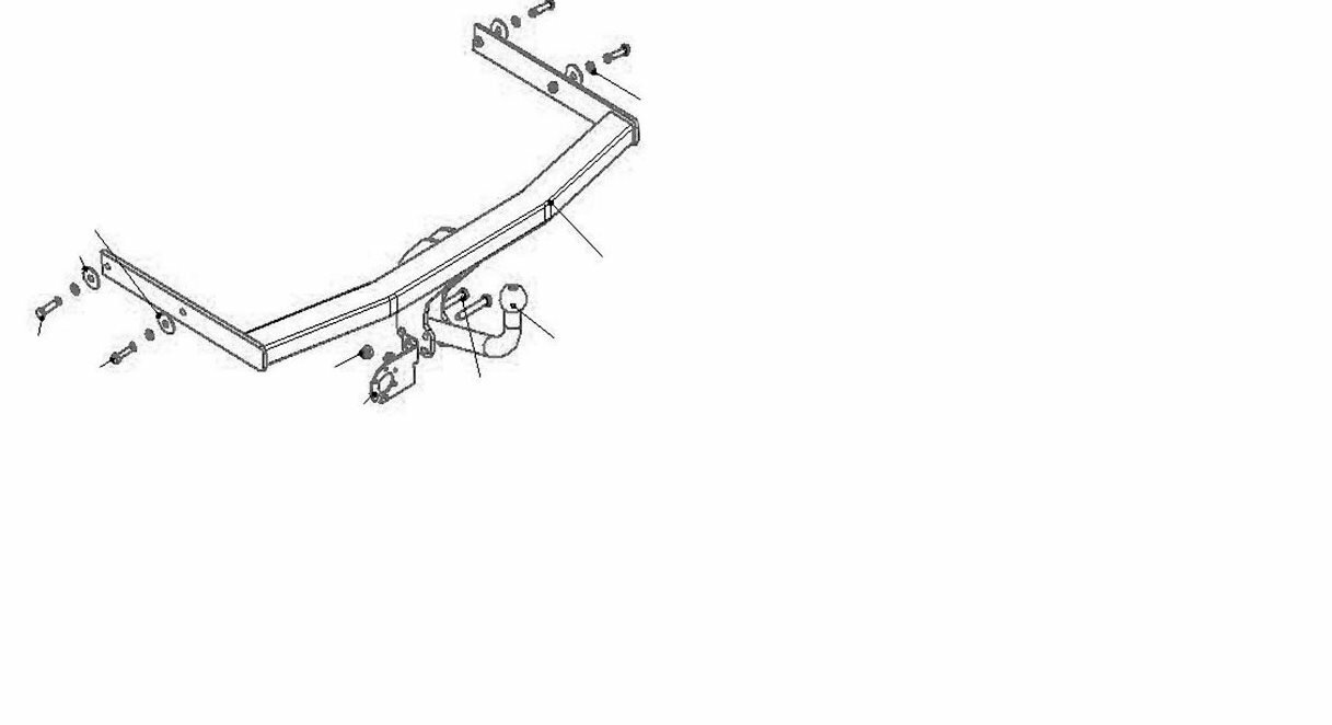 Фаркоп для Skoda Fabia хетчбек 2004-2014гг. (без электрики) (паспорт и сертификат) AvtoS. SK05