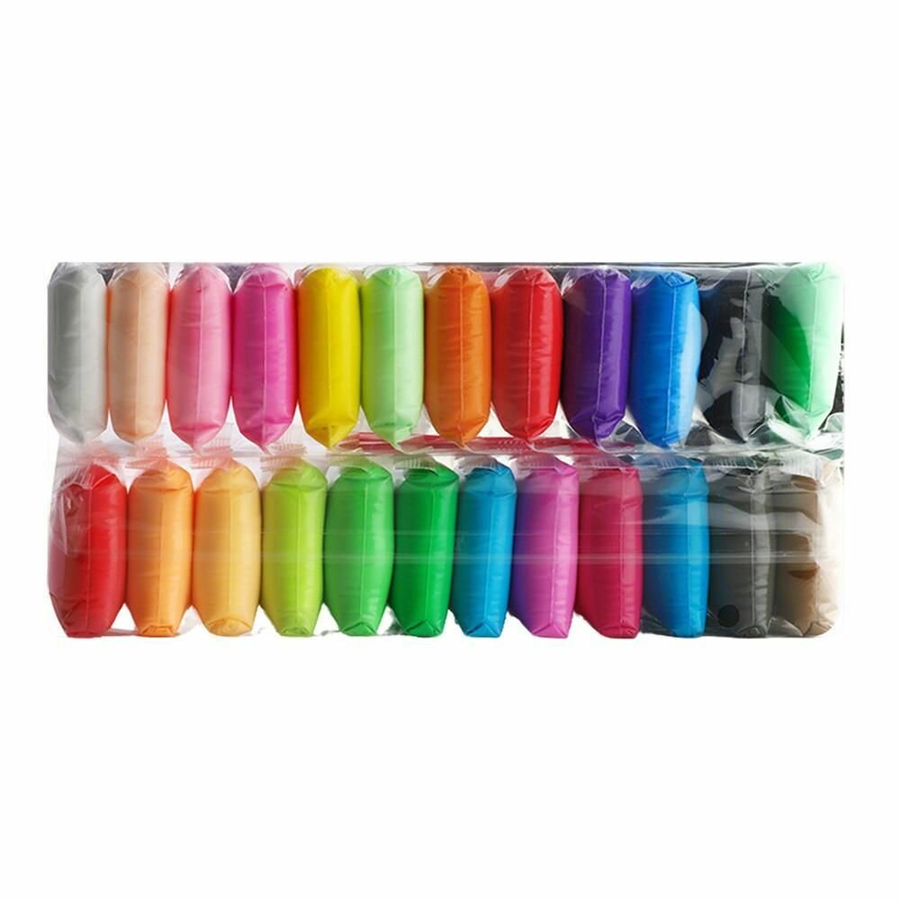 Воздушный пластилин для лепки 12/24/36 штук / легкий пластилин мягкий для малышей / набор для лепки