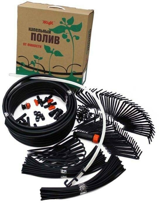 Полив капельный тепличный Жук от емкости 60 растений