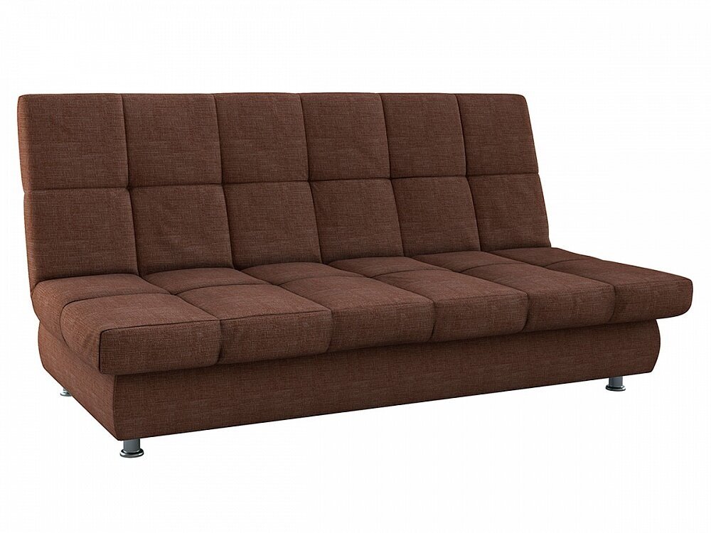 Прямой диван Юта (Уют) Коричневый Рогожка, книжка, 192х100х98 см, с ящиком для белья