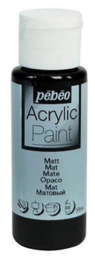 Краски акриловые PEBEO Acrylic Paint декоративная матовая 59 мл 097817 черный