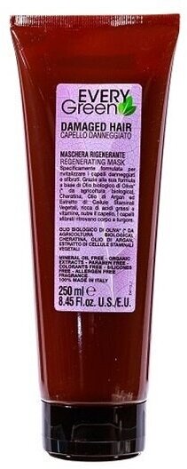Маска для поврежденных волос Dikson EVERY GREEN VEGAN DAMAGED HAIR MASHERA RIGENERANTE, 250 мл.