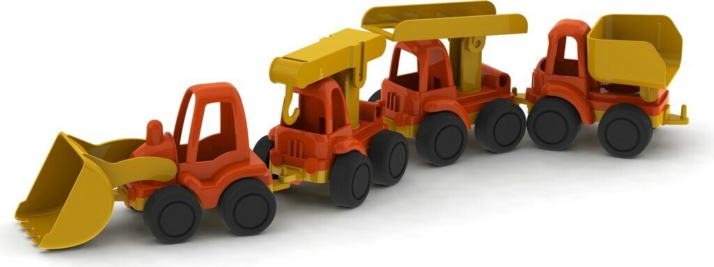 Нордпласт Набор Нордик Строительная техника (4 шт в сетке) арт.221 с 2 лет