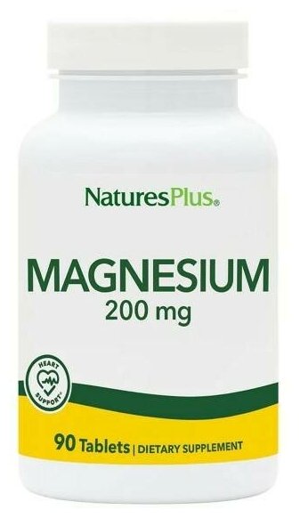 Nature's Plus Magnesium 200 mg, 90 таб.