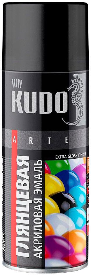 Эмаль аэрозольная Kudo Arte белая глянцевая RAL 9003 520 мл