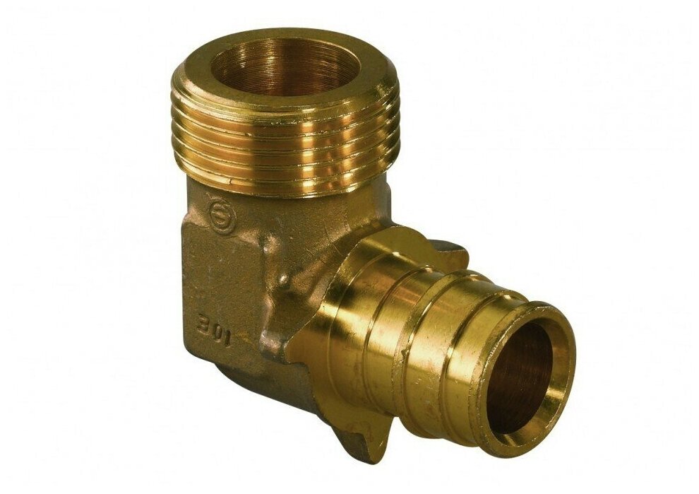 Угольник латунный Q&E 32х1" НР, Uponor PE-Xа 1047877 lnd