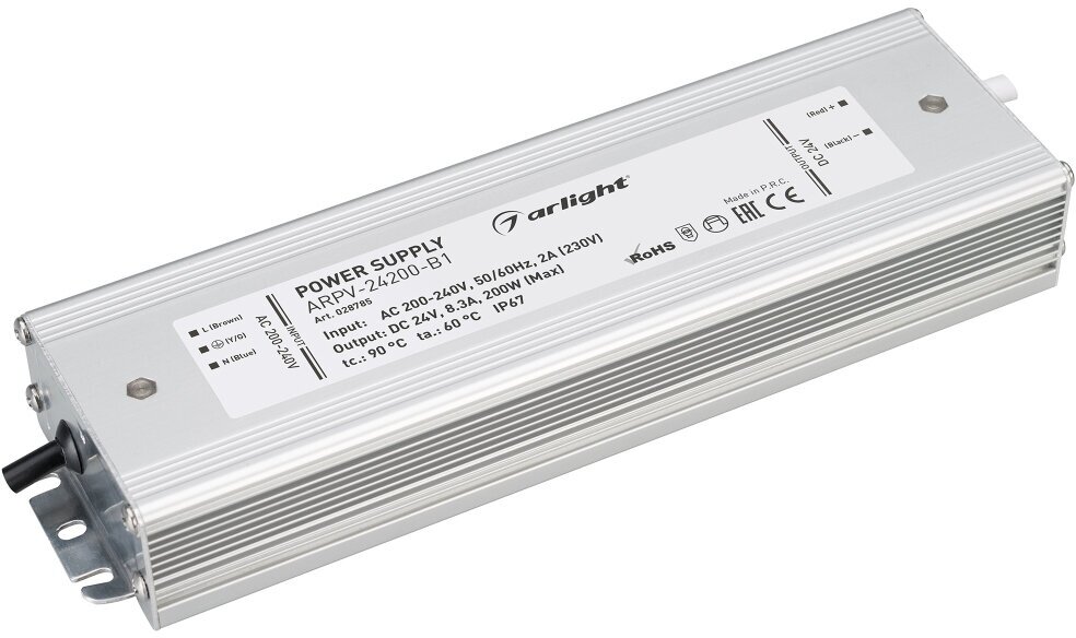 028785 Блок питания ARPV-24200-B1 (24V, 8,3A, 200W) (ARL, IP67 Металл)