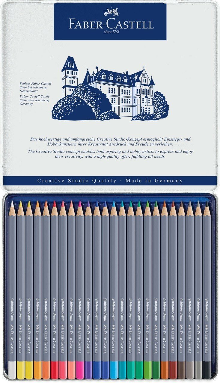 Акварельные карандаши Faber Castell Набор акварельныйх карандашей 24 цвета Goldfaber Aqua