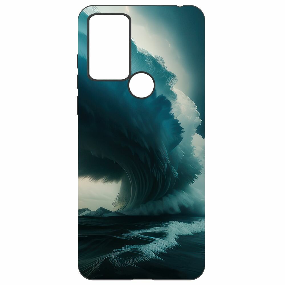 Чехол-накладка Krutoff Soft Case Торнадо для TCL 305 черный