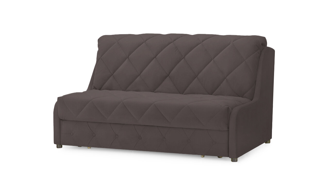 Диван Римус 2 Vivaldi 24 NEW 173x110x92 см, коричневый Велюр, аккордеон GOODFORM