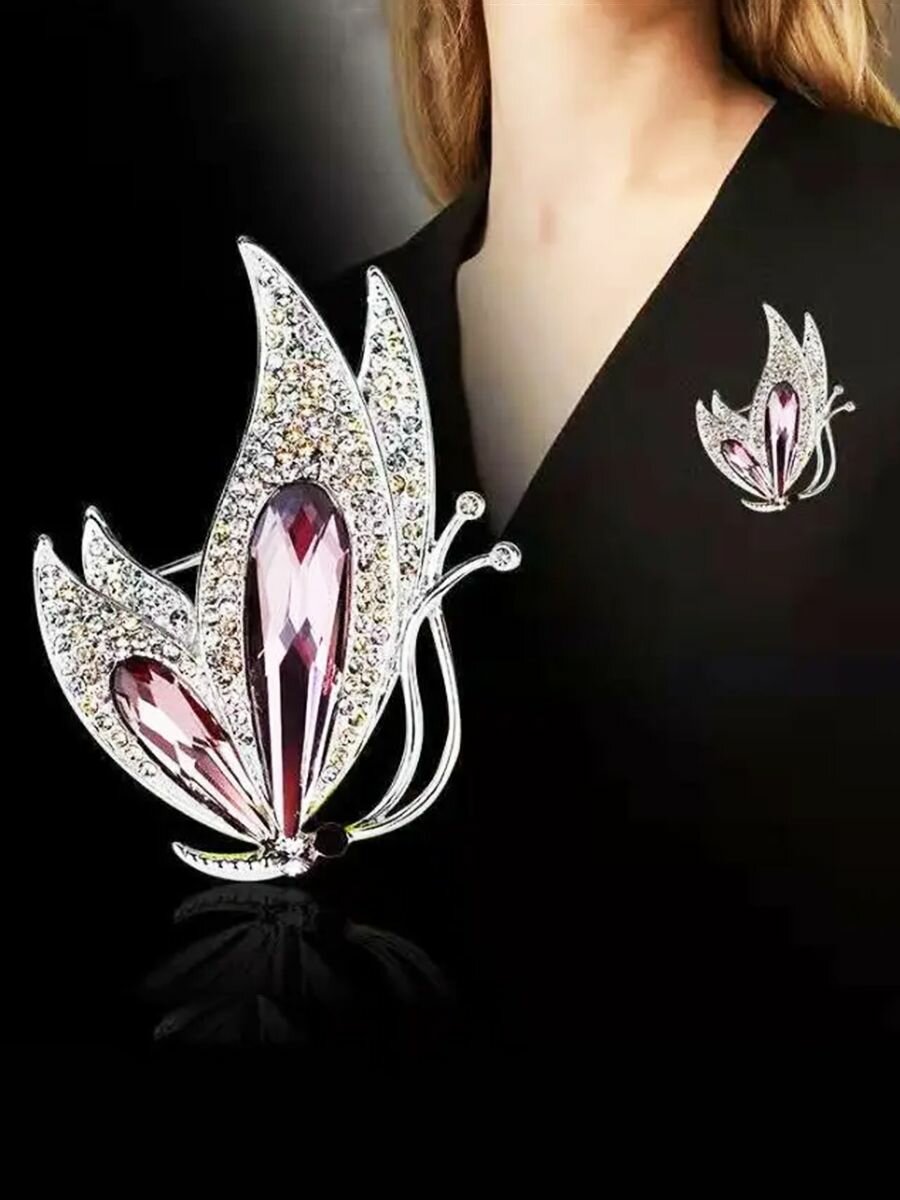 Брошь, стразы