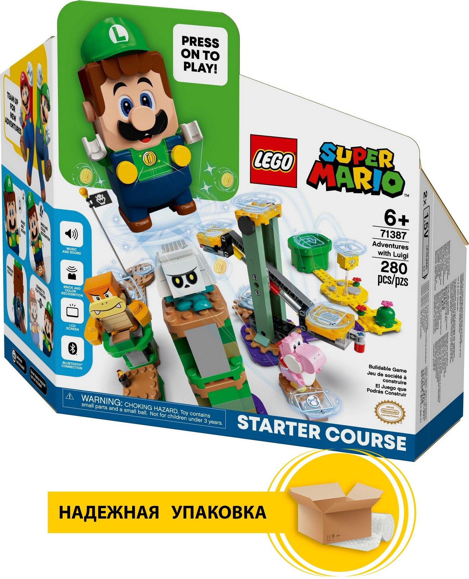Конструктор LEGO Super Mario 71387 Стартовый набор «Приключения вместе с Луиджи», 280 дет.