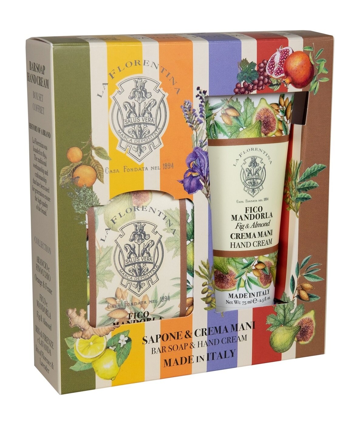 LA FLORENTINA Fig&Almond Набор для рук (Крем 75 мл + Мыло 106 г)