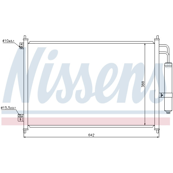 Конденсатор, кондиционер, NISSENS 940121 (1 шт.)