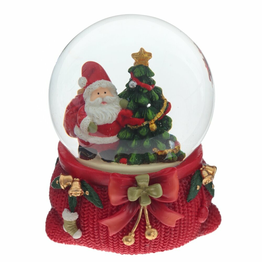 Фигурка декор в стекл шаре "Дед Мороз", D 6 см, L7 W7 H8 см