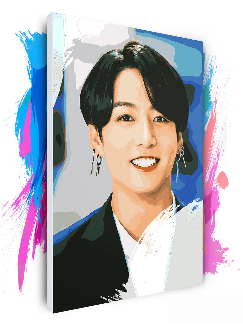 Картина по номерам на холсте BTS Чон Чонгук Улыбка, 50 х 80 см