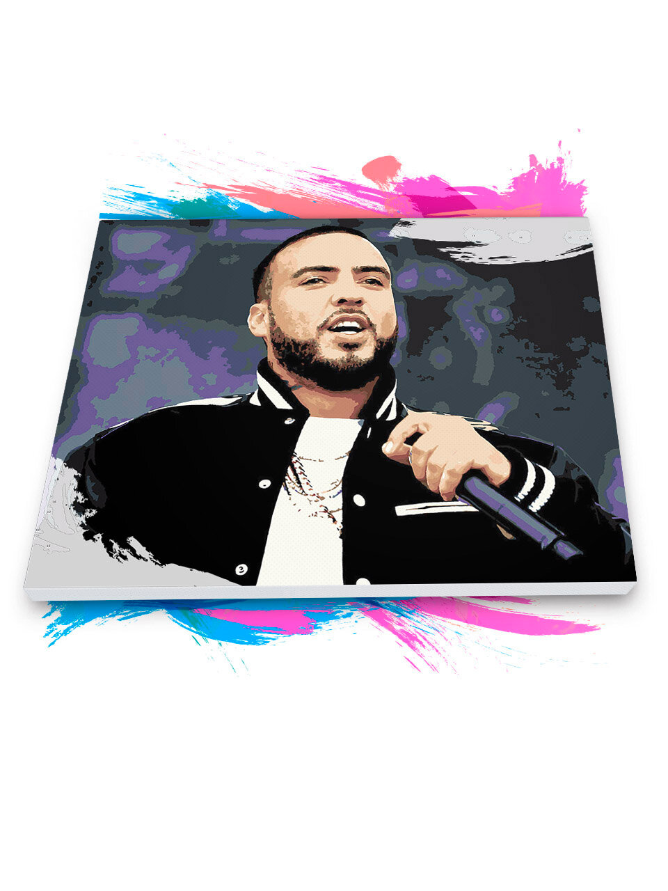 Картина по номерам на холсте French Montana, 70 х 80 см