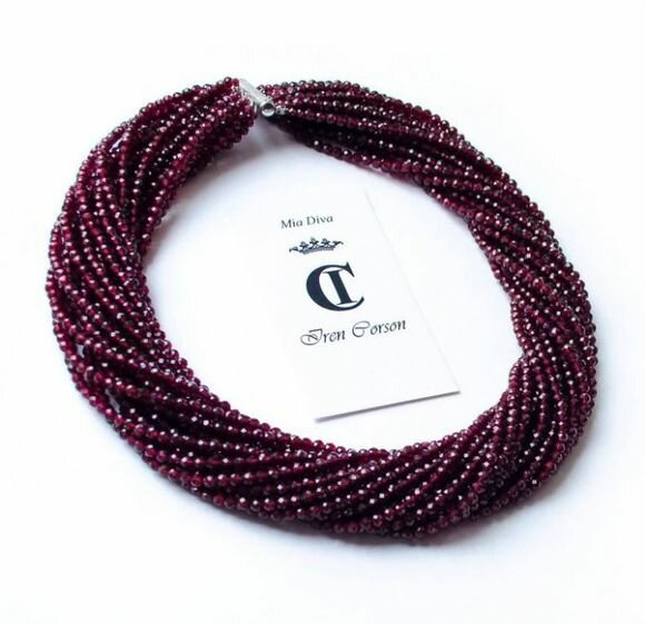 Колье, гранат