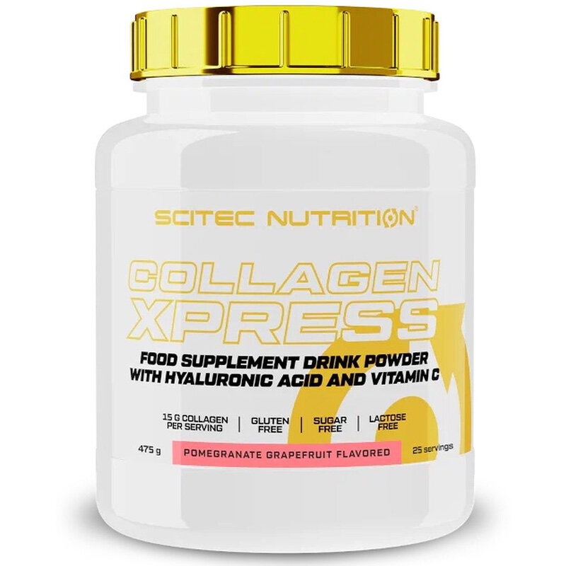 Гидролизированный коллаген Scitec Nutrition Collagen Xpress 475 g (Pomegranate grapefruit)с витамином С и гиалуроновой кислотой