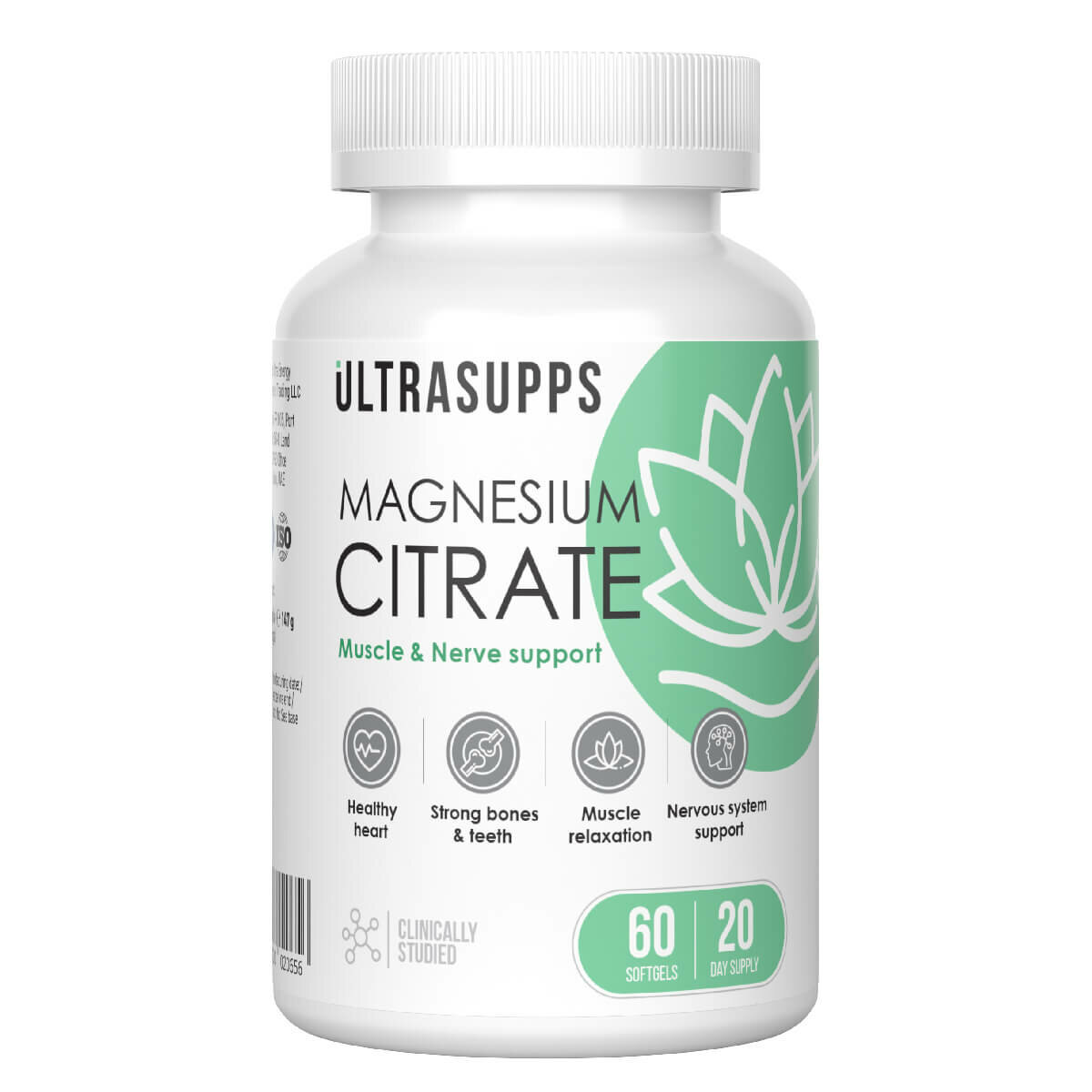 Цитрат магния, 60 капсул, Ultrasupps