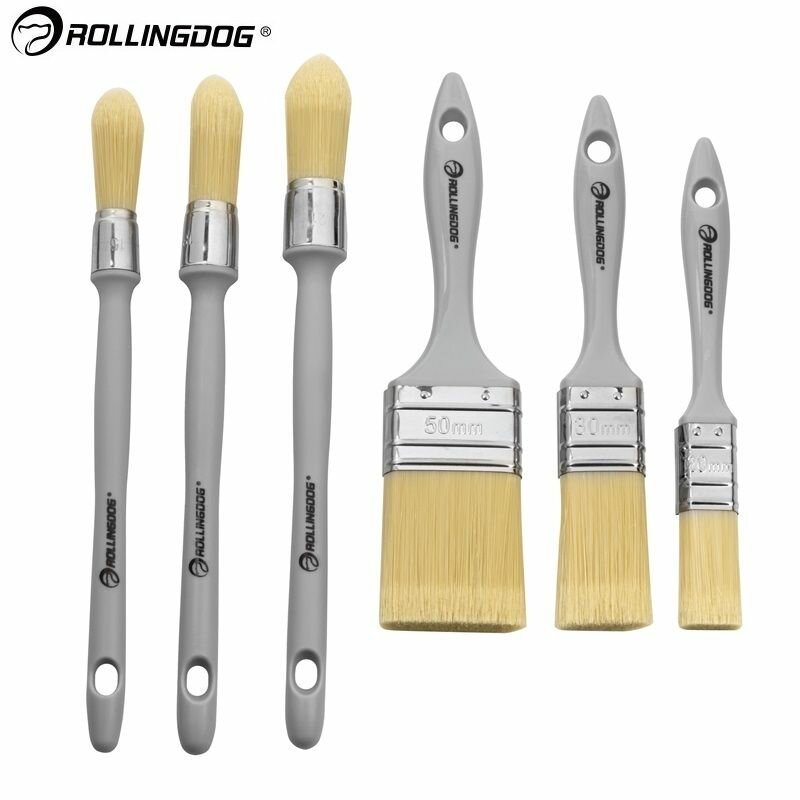 Набор кистей Rollingdog 15 18 21 20 30 50мм, синтетика, серия Standard, арт.10722