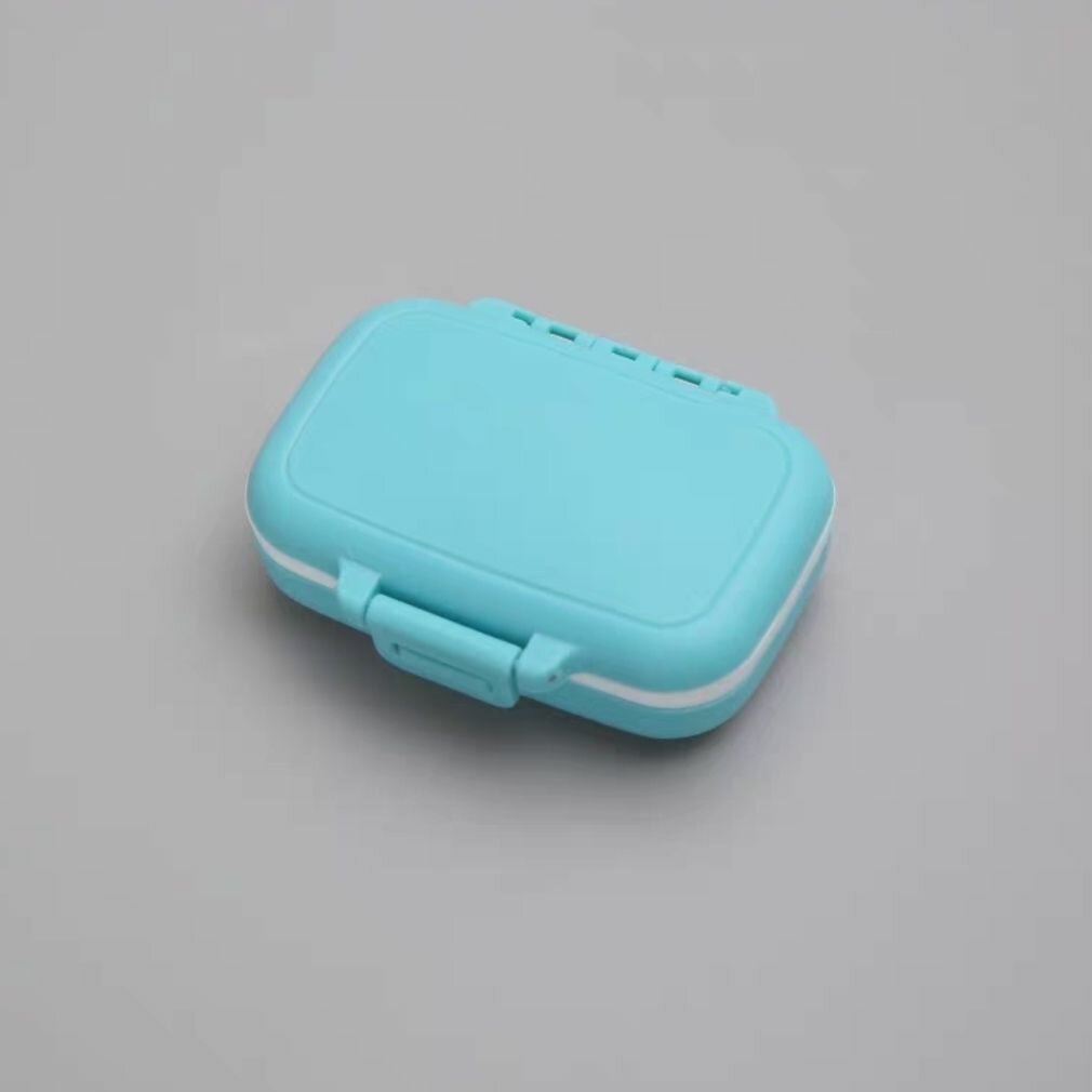 Таблетница мини коробочка 3 дня, голубая