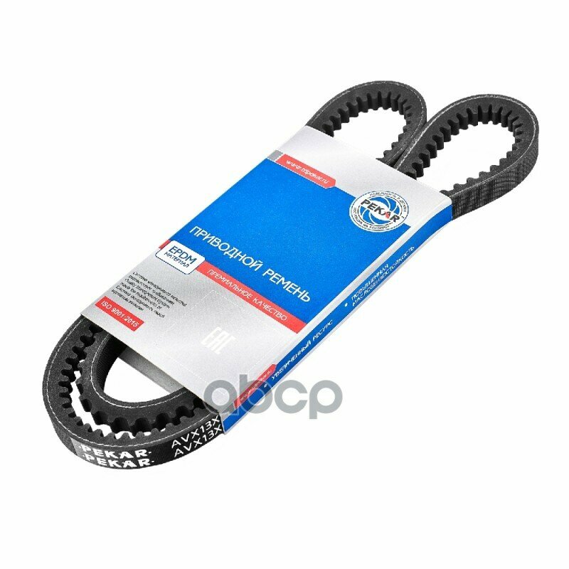 Ремень генератора PEKAR ГАЗ 66,3308, ПАЗ-3205 (дв. ЗМЗ-513, 523) клиновой, зубчатый PEKAR арт. AVX13X1500