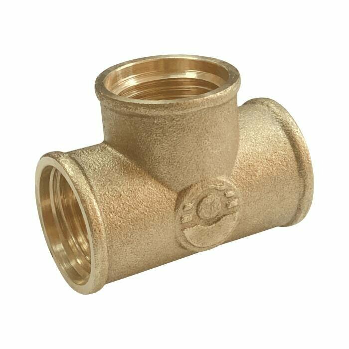 Тройник латунь Ду 15 (1/2") ВР/ВР VALFEX VF.130. L.012