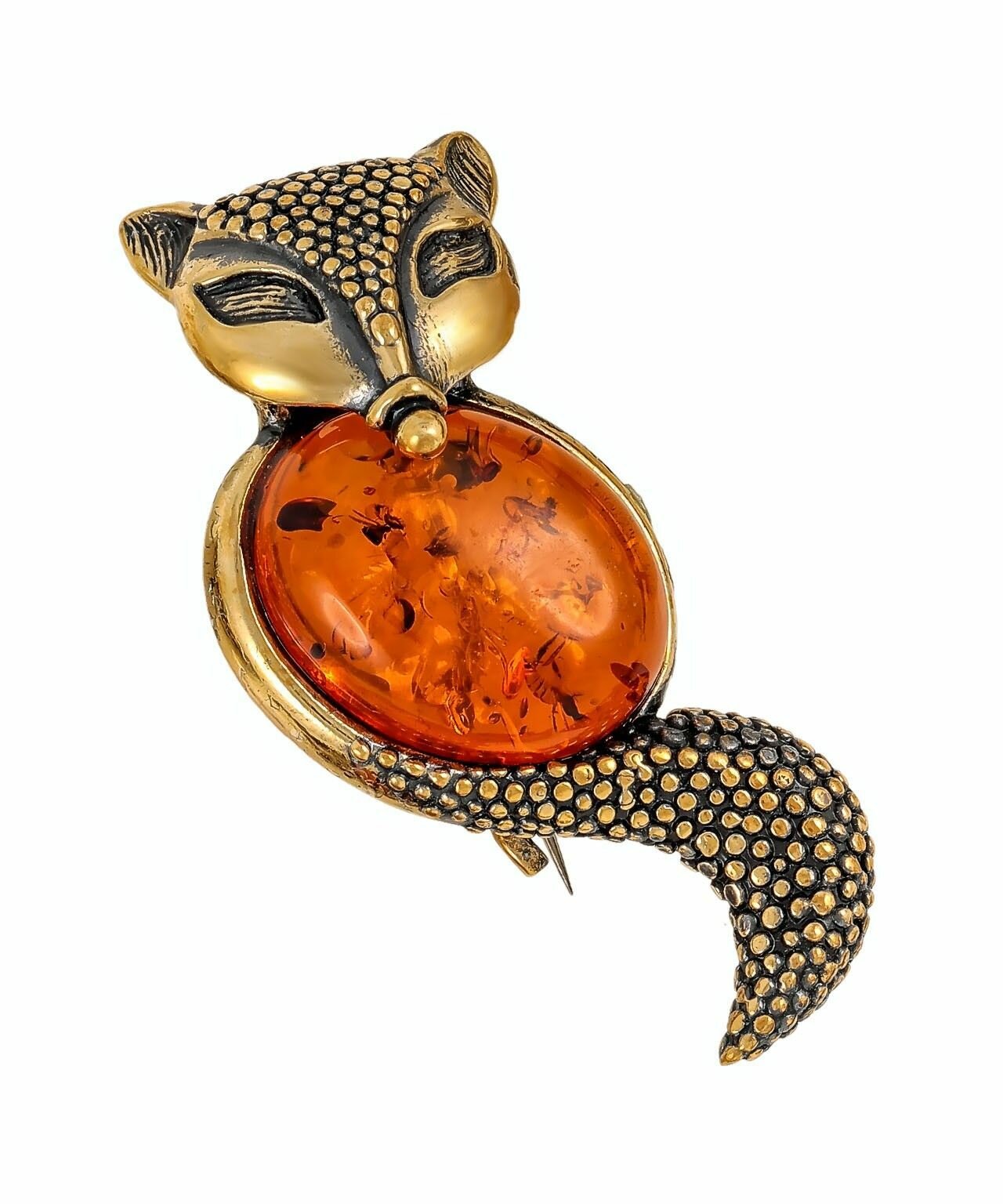 Брошь, янтарь
